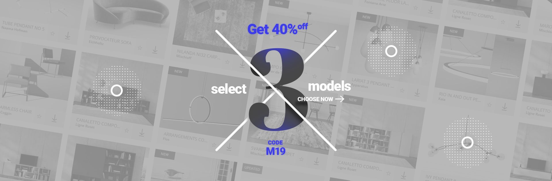 Design Connected: 3d models of furniture for interior design