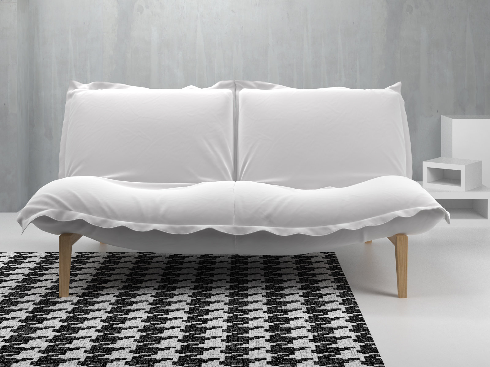 Calin Loveseat Solid Wood 3d model | Ligne Roset