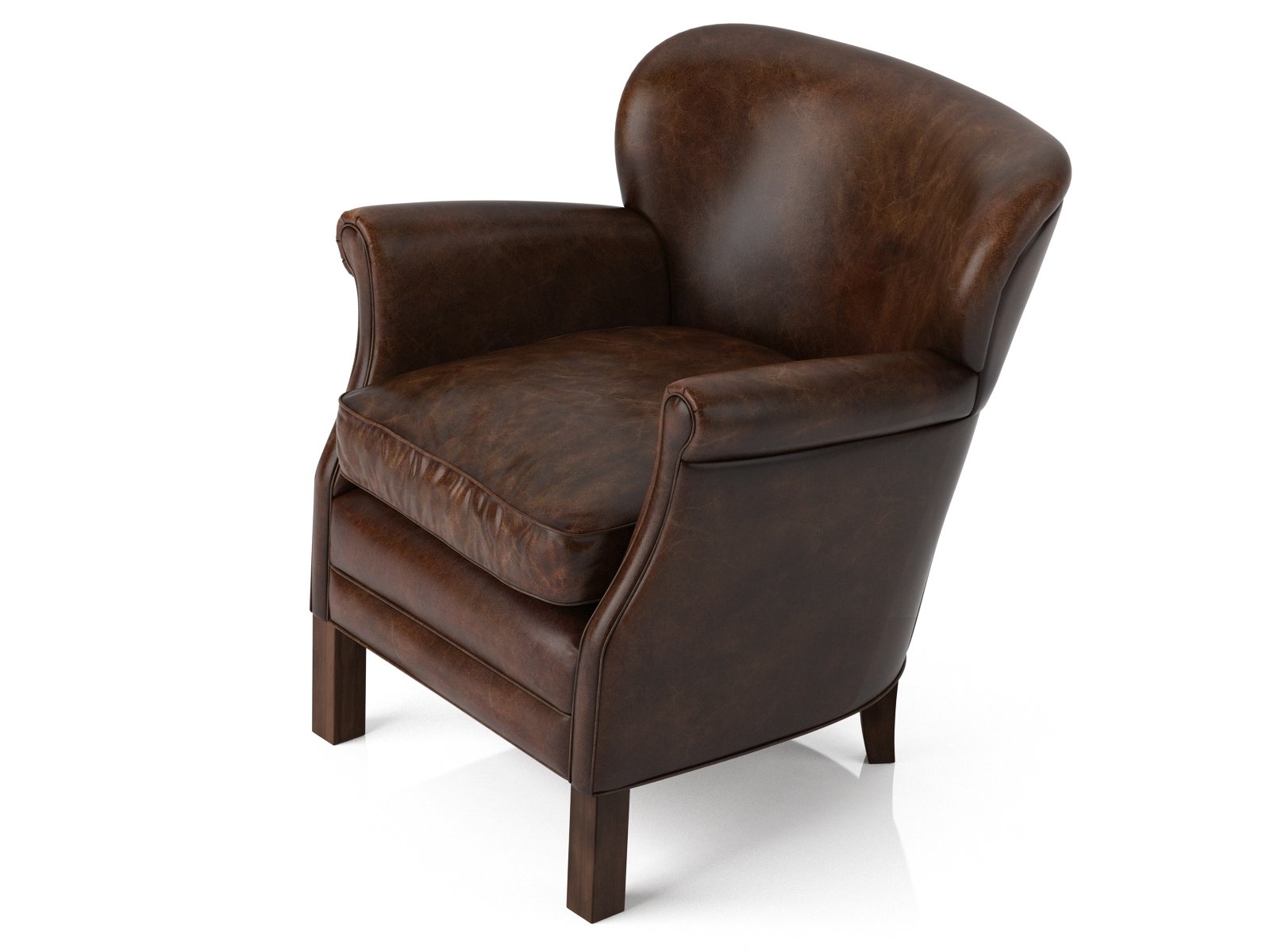 Professor's Leather Chair 3d model | Restoration Hardware