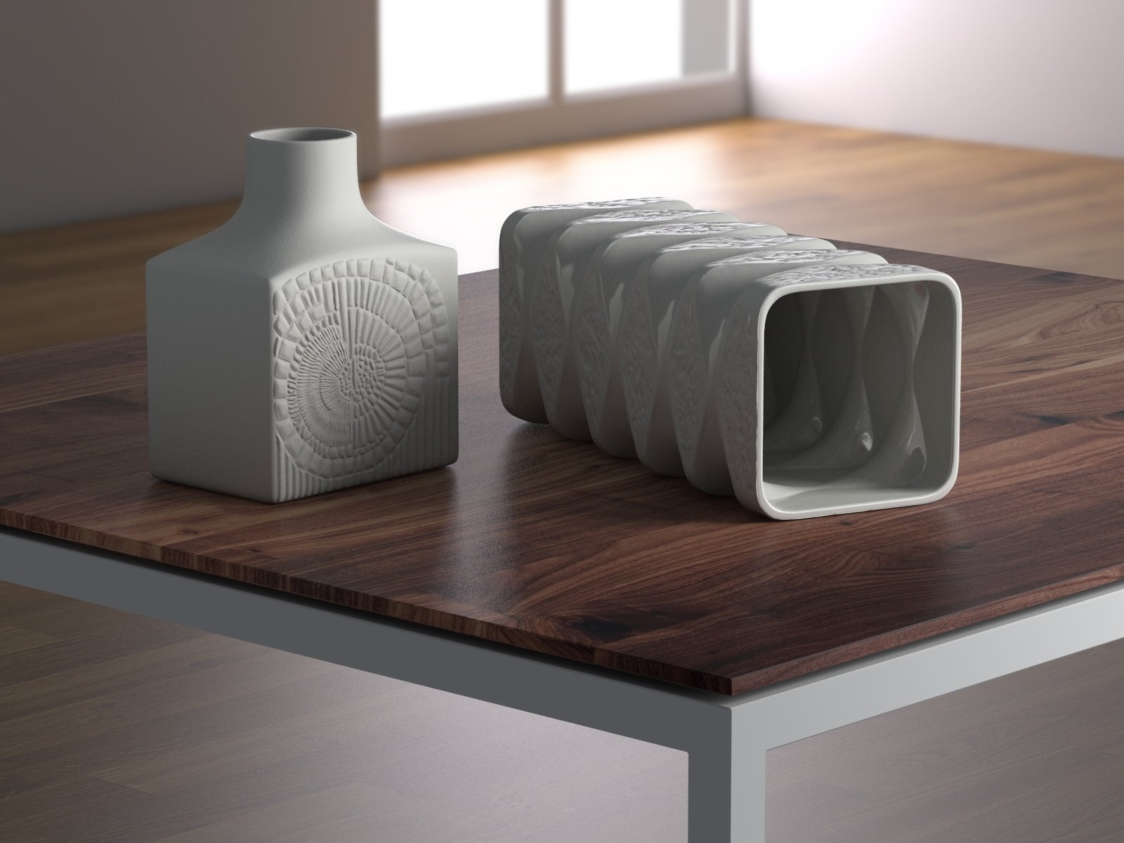 White Ceramic Set 01 3d model | SmallAccents